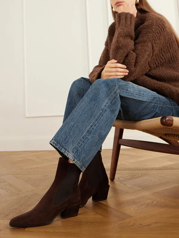 Paris Texas Bettina Suede Ankle Boots - Brown