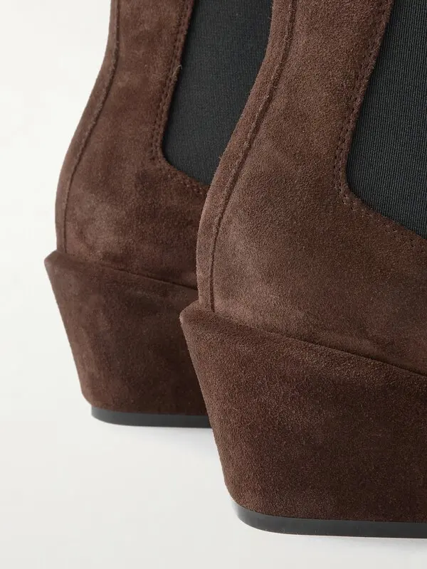 Paris Texas Bettina Suede Ankle Boots - Brown