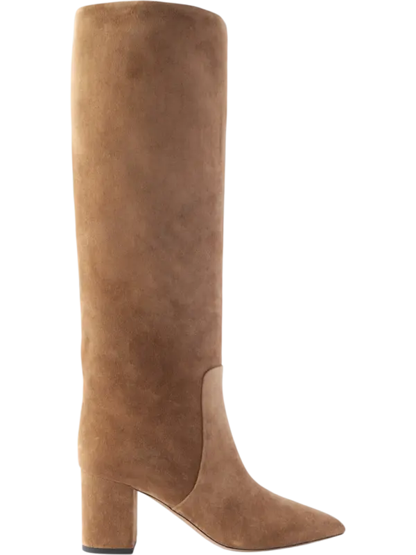Paris Texas Anja 70 Suede Knee High Boots - Brown