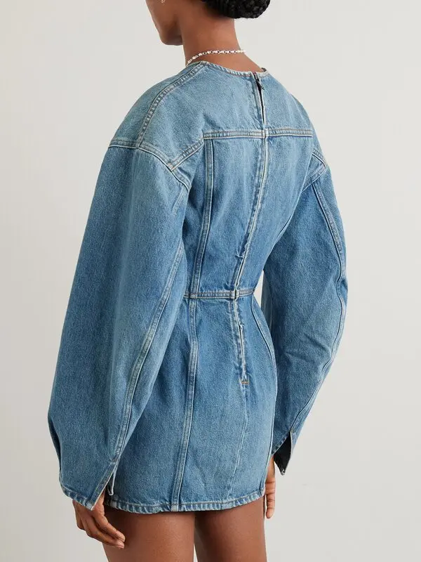 HAIKURE Darly Paneled Denim Mini Dress - Blue