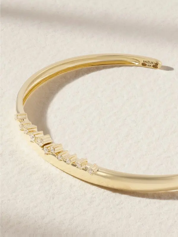Mizuki 14-karat And Diamond Cuff