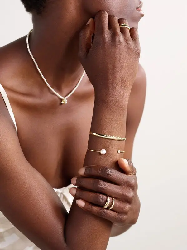 Mizuki 14-karat And Diamond Cuff