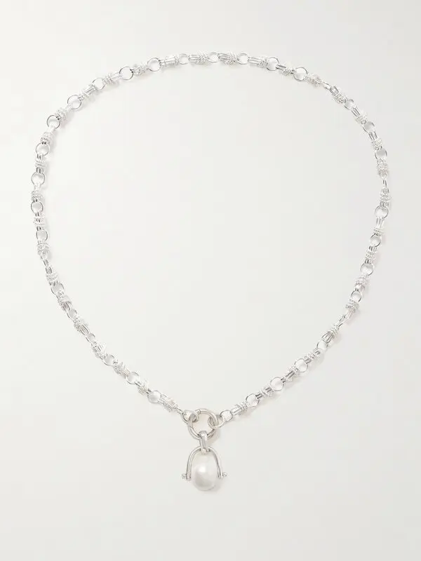 LOREN STEWART Cirque Sterling Pearl Necklace - Silver