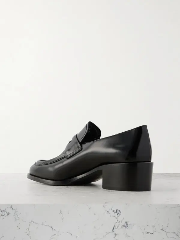 Church's Prudence Glossed-leather Loafers - Black