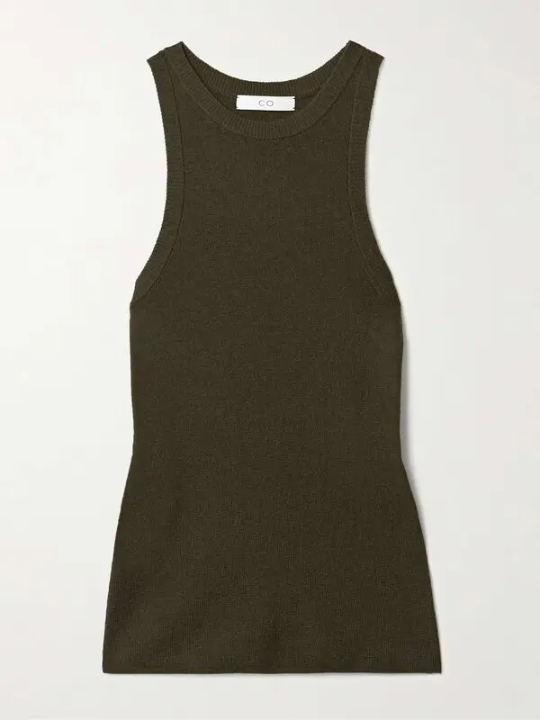 Co Cashmere Tank - Army Green