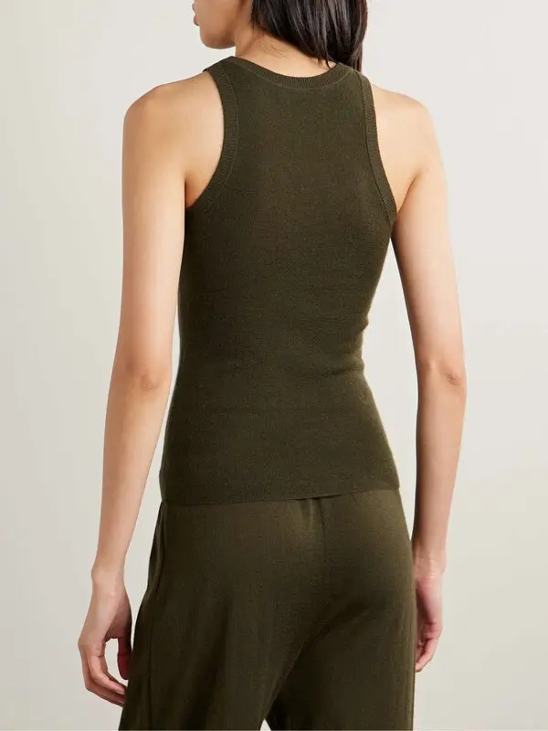 Co Cashmere Tank - Army Green