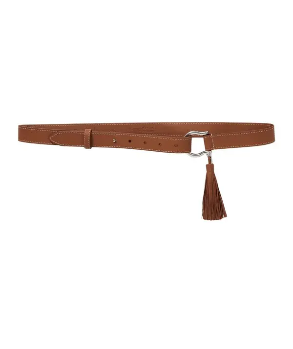 Anderson's Tasseled Leather Belt - Brown