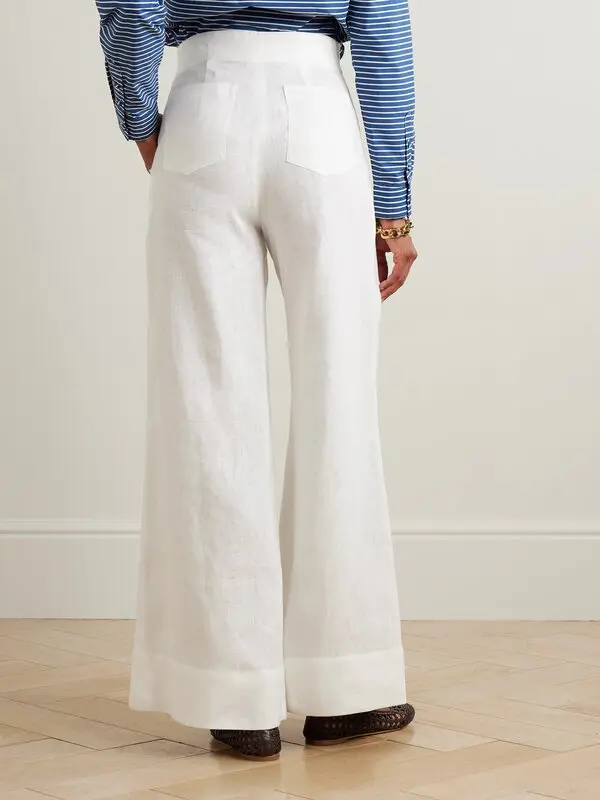 ANDRES OTALORA Me Hablas Linen Wide-leg Pants