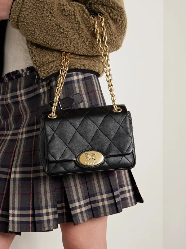 Burberry Embellished Quilted Leather Shoulder Bag