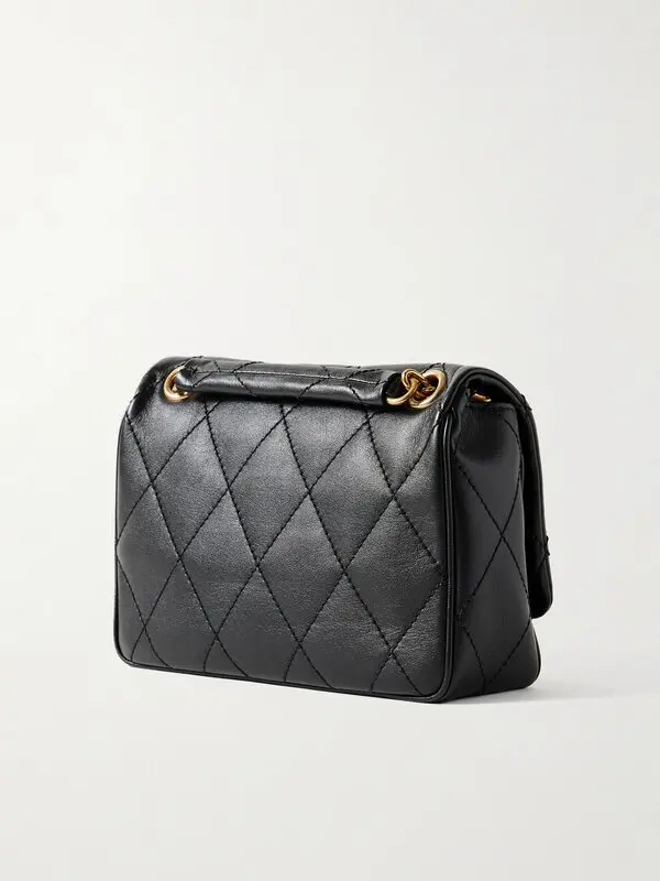Burberry Embellished Quilted Leather Shoulder Bag
