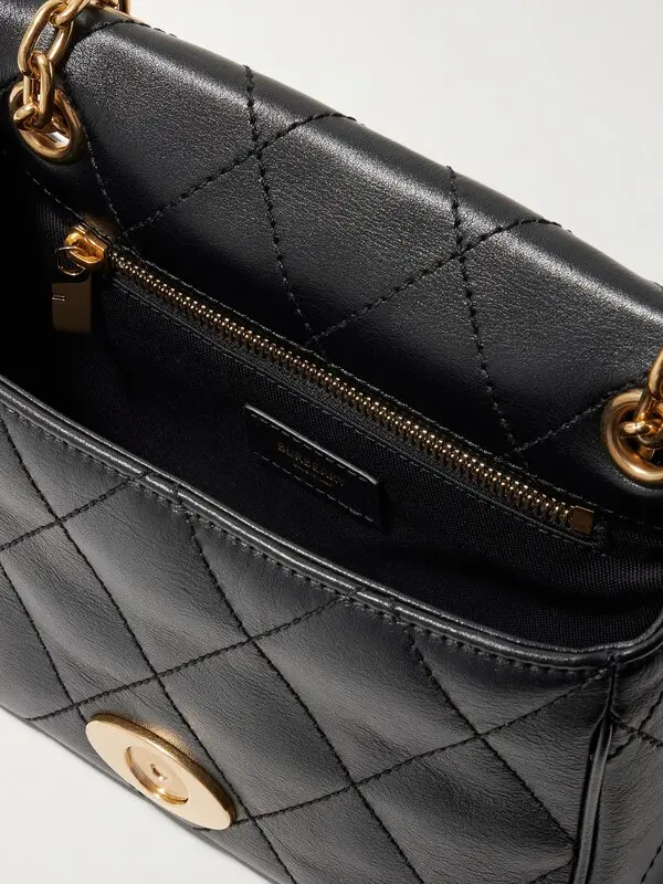 Burberry Embellished Quilted Leather Shoulder Bag