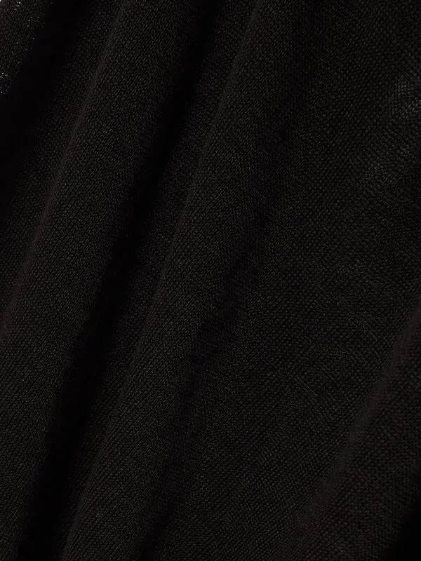 Alaïa Linen And Silk-blend Wide-leg Pants - Black