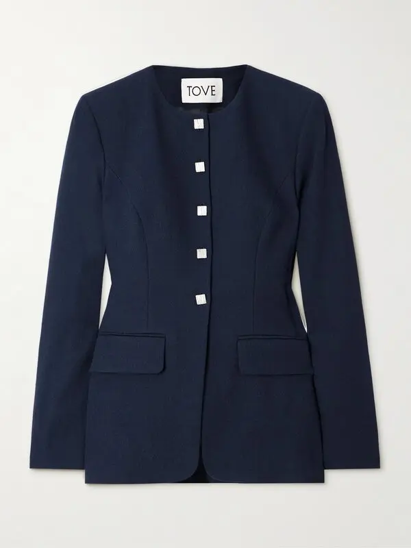 Tove Moya Wool-twill Jacket - Blue