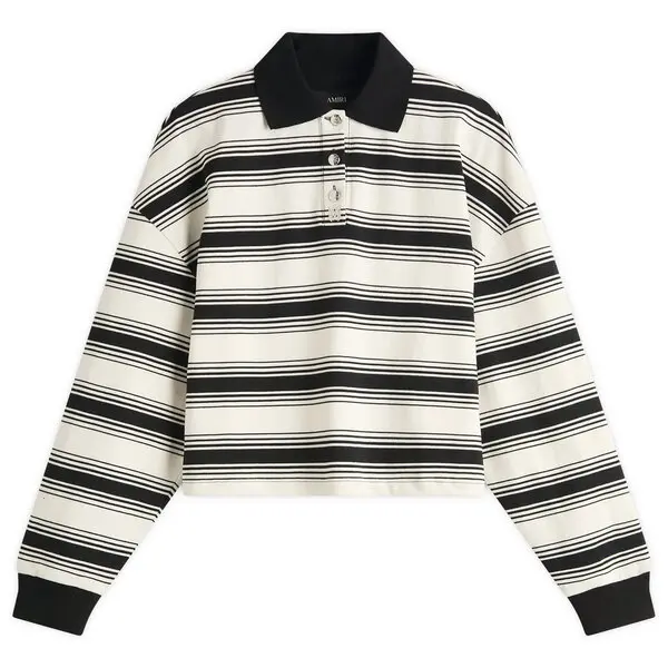 Amiri Ma Stripe Oversized Polo Top