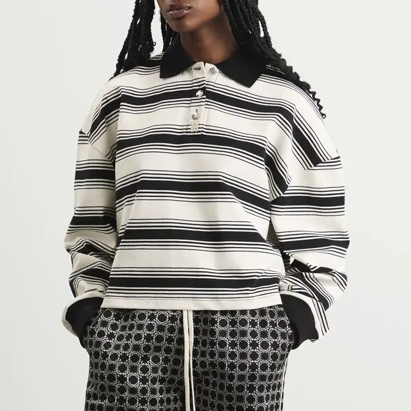 Amiri Ma Stripe Oversized Polo Top