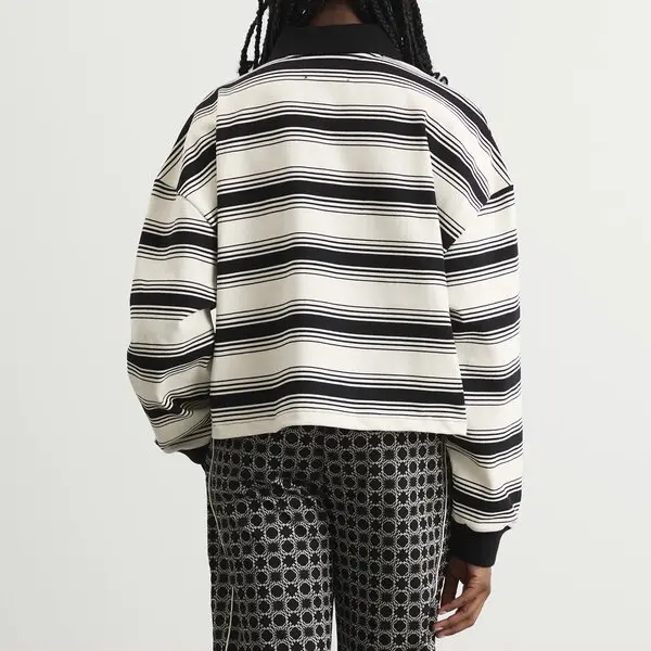 Amiri Ma Stripe Oversized Polo Top
