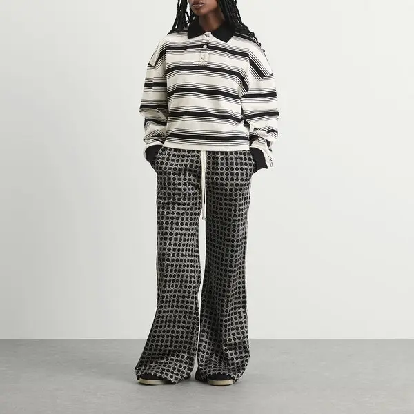 Amiri Ma Stripe Oversized Polo Top