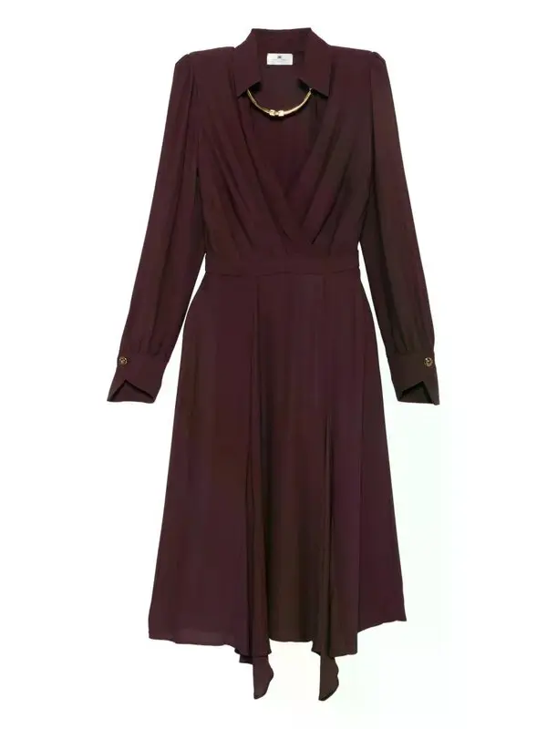 Elisabetta Franchi Wrap-design Flared Hem Dress
