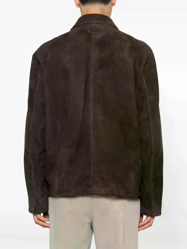SALVATORE SANTORO Button-fastening Suede Jacket