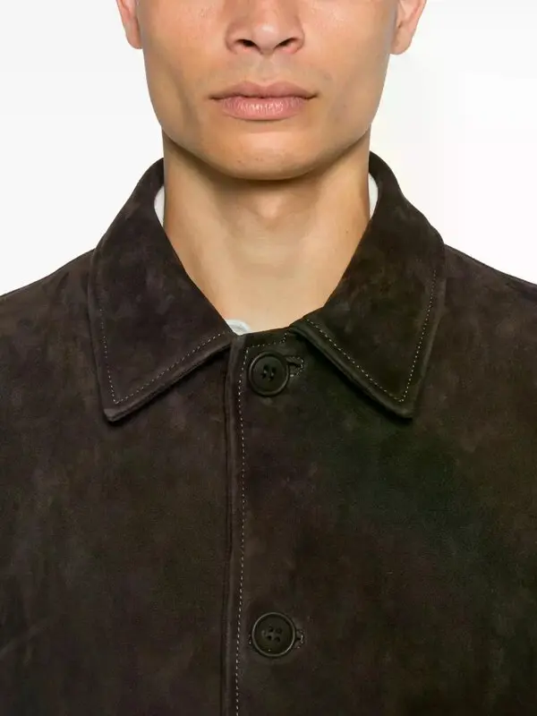 SALVATORE SANTORO Button-fastening Suede Jacket