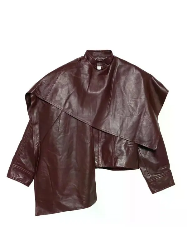 DUCIE Naomi Leather Jacket - Red