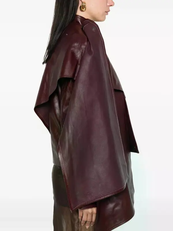 DUCIE Naomi Leather Jacket - Red