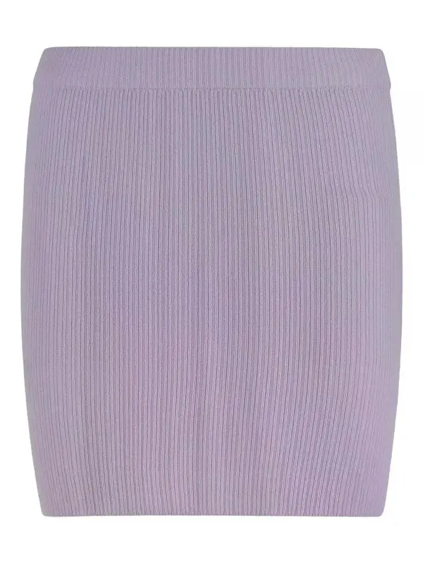 Sablyn Knitted Mini Skirt - Purple