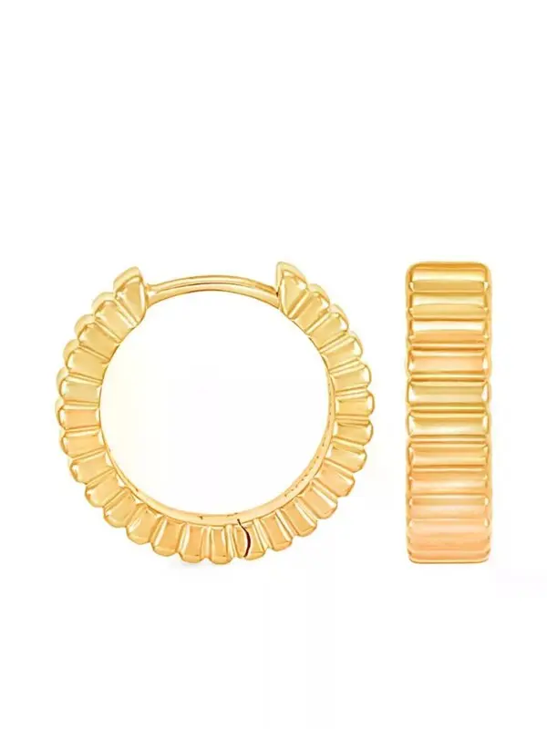 DOWER & HALL Medium Humbug Hoop Earrings - Gold