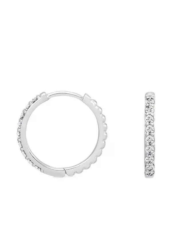 DOWER & HALL Lumiere Sapphire Hoop Earrings - Silver