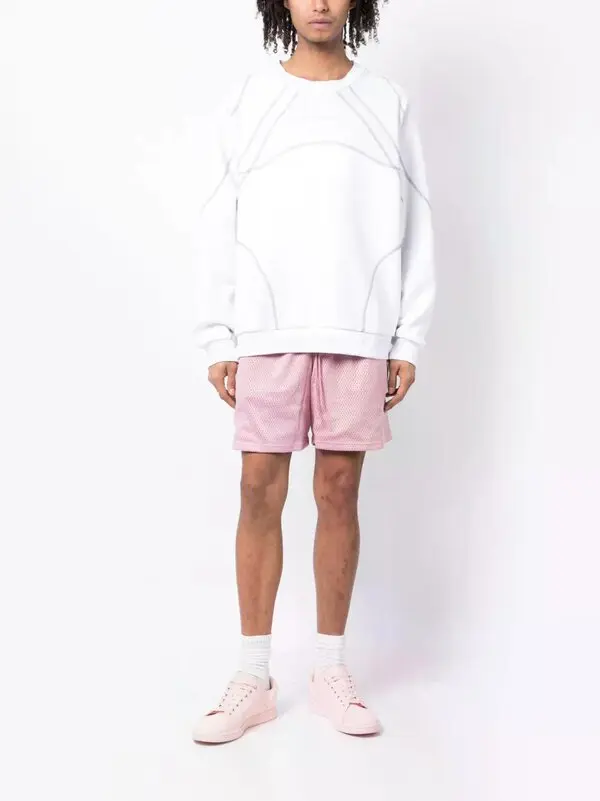 ADVISORY BOARD CRYSTALS Logo-embroidered Mesh Track Shorts
