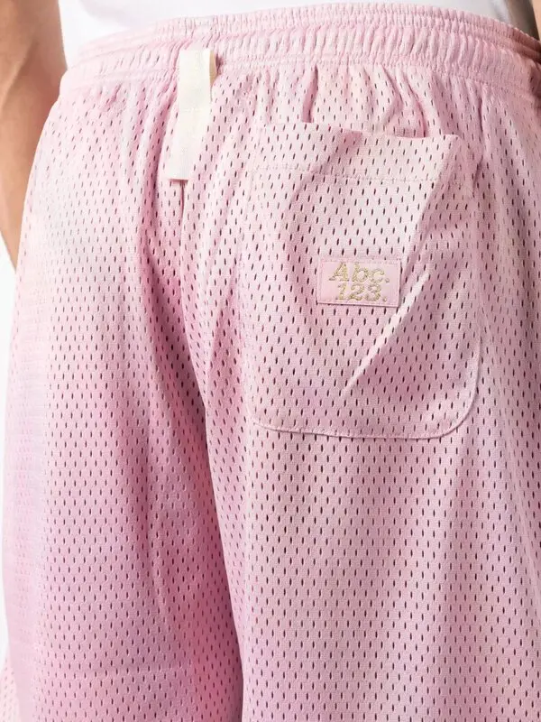 ADVISORY BOARD CRYSTALS Logo-embroidered Mesh Track Shorts