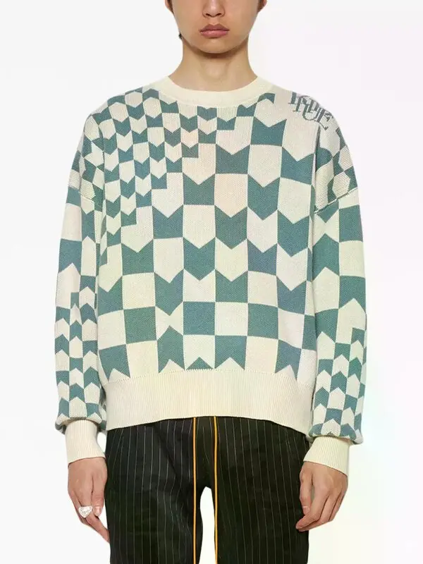 Rhude Racing Monogram-intarsia Jumper