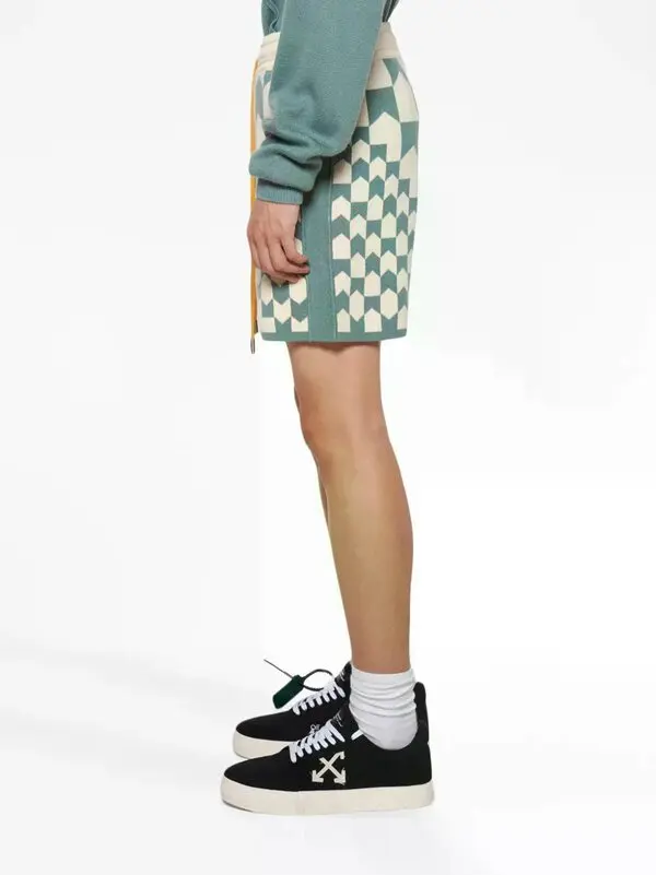 Rhude Racing Monogram-knit Shorts