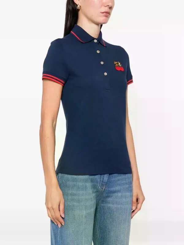 Valentino Garavani Cherry-embellished Polo Top