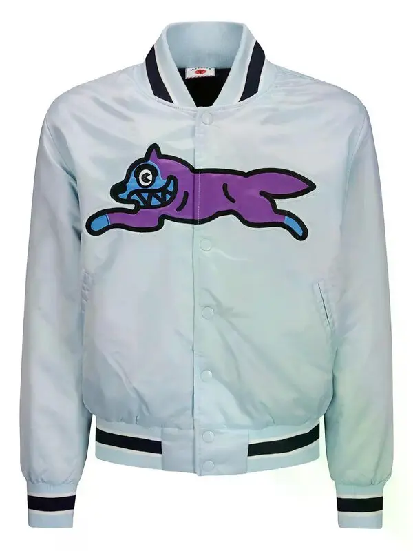 ICECREAM Running Dog Satin Bomber Jacket - Blue