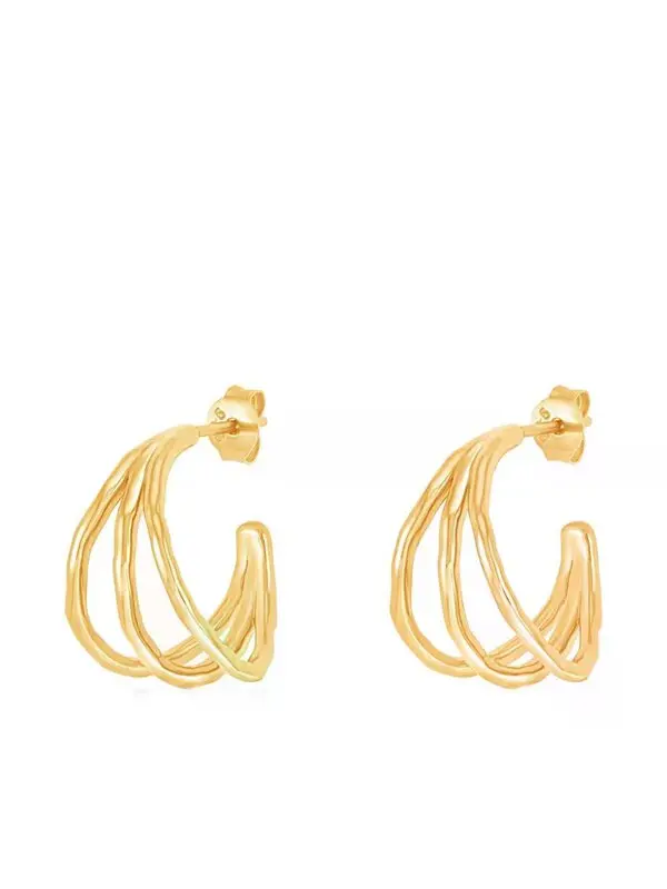 DOWER & HALL Waterfall Hoop Earrings - Gold