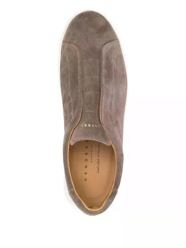 HENDERSON BARACCO Suede Slip-on Sneakers - Grey