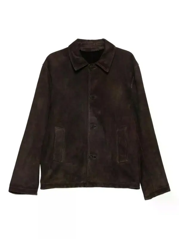 SALVATORE SANTORO Button-fastening Suede Jacket