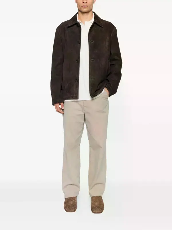 SALVATORE SANTORO Button-fastening Suede Jacket
