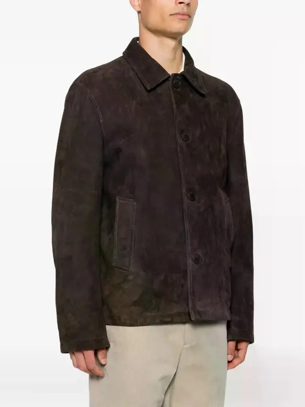 SALVATORE SANTORO Button-fastening Suede Jacket