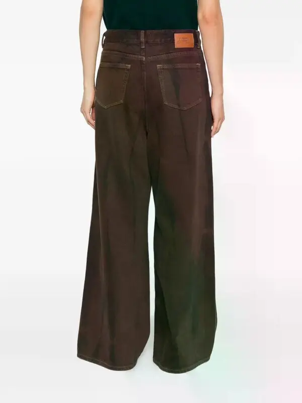 GANNI Wide-leg Jeans - Brown