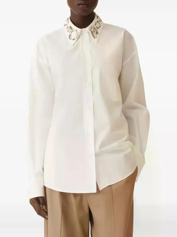 Fabiana Filippi Embellished-collar Shirt