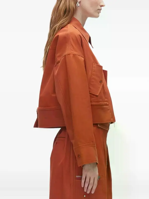 3.1 Phillip Lim Zip-front Pocket Shirt Jacket - Orange