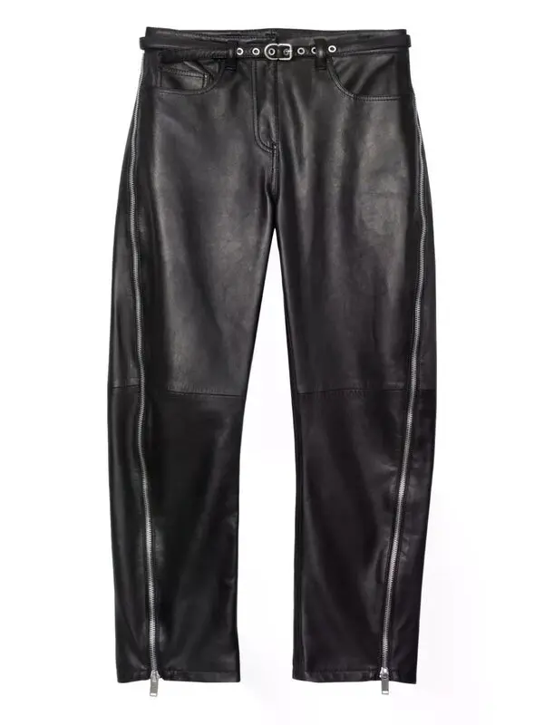 3.1 Phillip Lim Zip-detail Leather Trousers