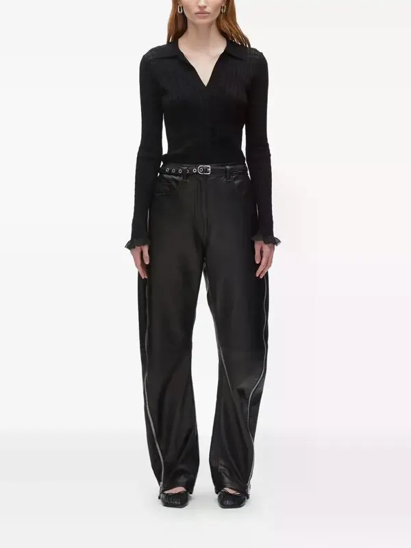 3.1 Phillip Lim Zip-detail Leather Trousers