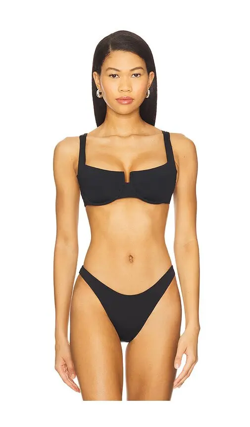 L*Space Mako Bikini Top - Black