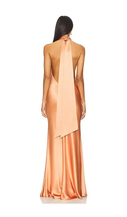 SAU LEE Penelope Gown - Terracotta