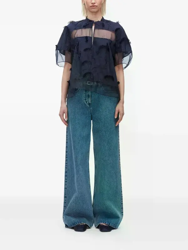 3.1 Phillip Lim Embroidered Ruffled Blouse