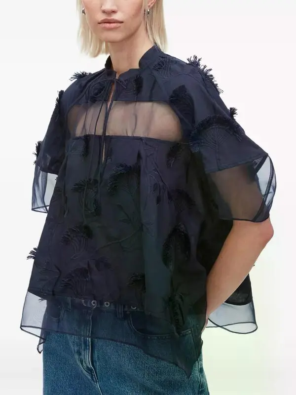 3.1 Phillip Lim Embroidered Ruffled Blouse