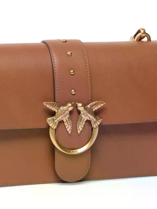 Pinko Love Birds Buckle Shoulder Bag - Pink